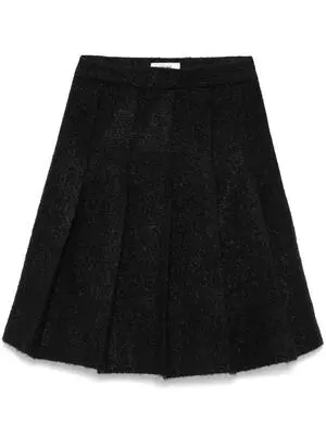 Celine Wool Pleated Skirt - Multicolor