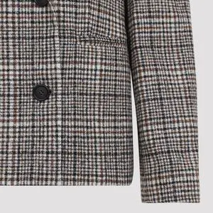 Brunello Cucinelli Checked Wool Blend Blazer