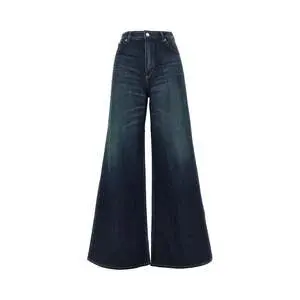 Alaïa Wide Leg Denim Pants - Blue