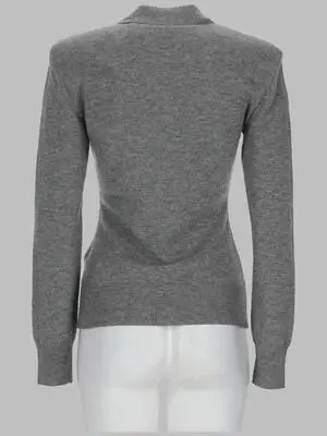ROTATE BY BIRGER CHRISTENSEN Polo Sweater - Gray