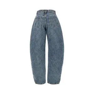 Alaïa Curved Five-pocket Jeans - Blue