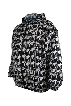 Palm Angels Palm Tree Print Windbreaker Jacket
