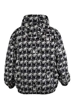 Palm Angels Palm Tree Print Windbreaker Jacket