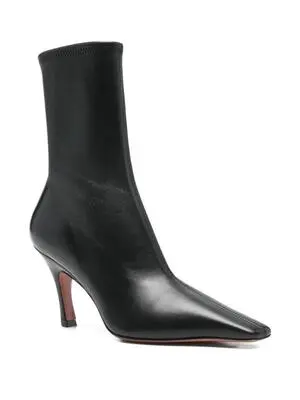 Amina Muaddi Jamie Leather Boots - Multicolor