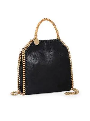 Stella McCartney Tiny Falabella Shaggy Deer Shoulder Bag - Black