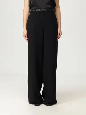 Max Mara Belted Wide Leg Trousers - Black