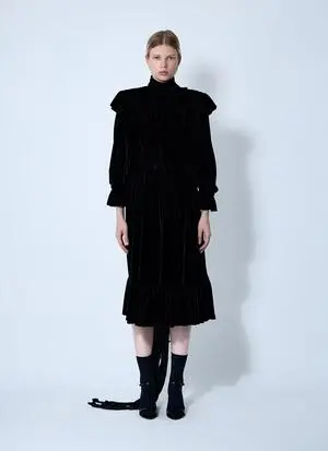 Balenciaga Lace-up Dress - Black