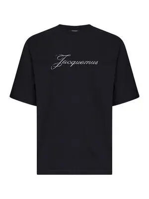 Jacquemus Black Jersey The Logo-printed T-shirt - Multicolor