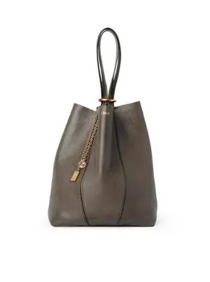 Chloé Spin Tote Bag In Granate Leather - Multicolor