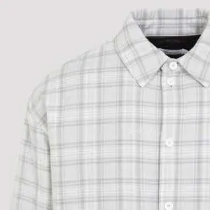 Off-White Flannel Wool Overshirt Padded Coat