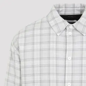 Off-White Flannel Wool Overshirt Padded Coat - Gray