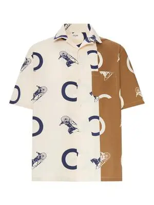 Celine Printed Silk Bowling Shirt - Multicolor