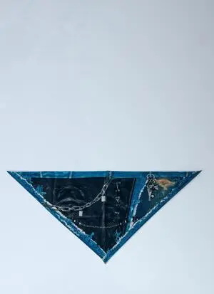 Acne Studios Printed Silk Scarf - Black