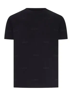 Gucci Jacquard Wool And Silk Blend T-shirt - Black