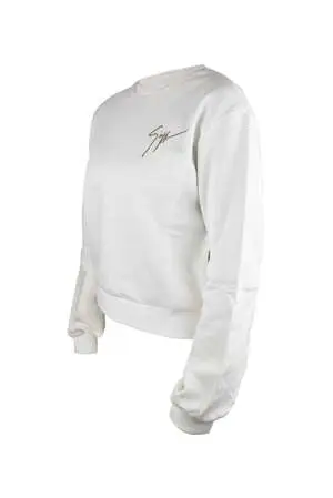 GIUSEPPE ZANOTTI Embroidered Cotton Sweatshirt - White