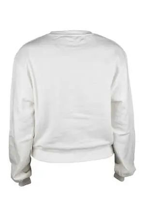 GIUSEPPE ZANOTTI Embroidered Cotton Sweatshirt - White