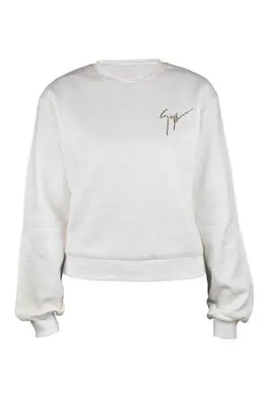GIUSEPPE ZANOTTI Embroidered Cotton Sweatshirt - White