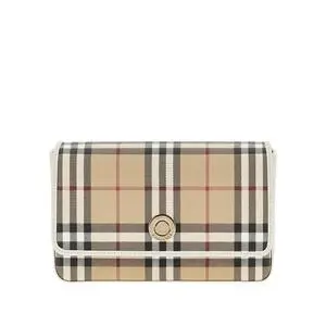 Burberry Check Coated Canvas Hampshire Bag - Cream