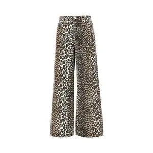 GANNI Leopard-print Lari Jeans - Multicolor