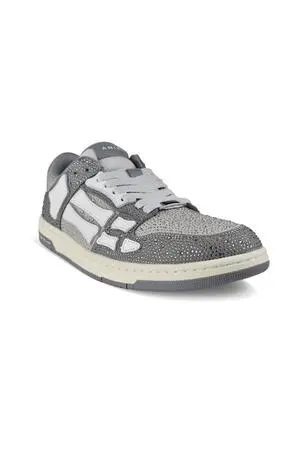 Amiri Crystal Skel Low Top Sneakers - Gray