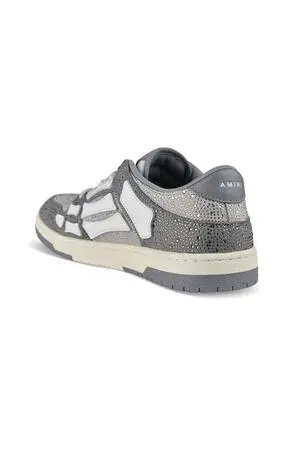 Amiri Crystal Skel Low Top Sneakers - Gray