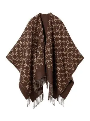 Gucci Gg Wool Jacquard Cape - Multicolor