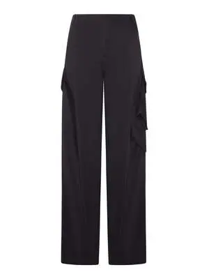 Alaïa Taffeta Cargo Pants - Black