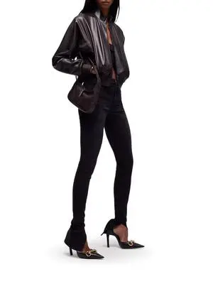 Gucci Bomber Jacket In Soft Nappa - Brown
