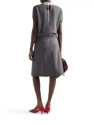 Prada Pleated Mat Skirt