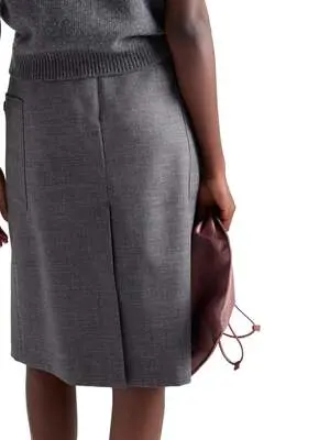 Prada Pleated Mat Skirt