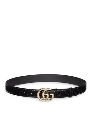 Gucci Gg Marmont Thin Belt - Black