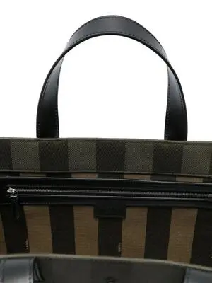 Fendi Club Pequin Canvas Shopper Bag - Green