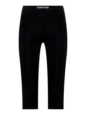 TOM FORD Cropped Logo Leggings - Black