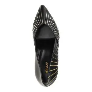 Versace Nappa Leather Pumps - Black