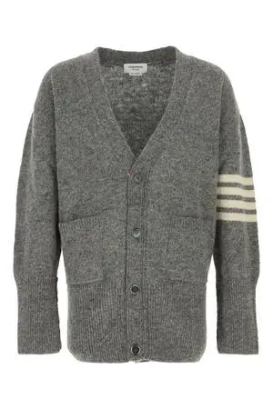 Thom Browne Jersey Stitch Exaggerated Fit V-neck Cardigan