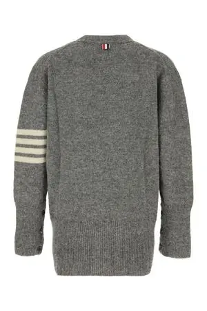 Thom Browne Jersey Stitch Exaggerated Fit V-neck Cardigan
