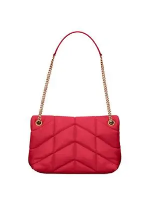 Saint Laurent Small Loulou Puffer Bag In Nappa Leather - Red