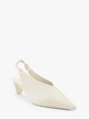 Loewe Leather Slingback Pumps - White