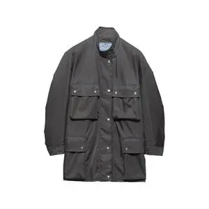 Prada Grey Jackets Military Jackets - Gray