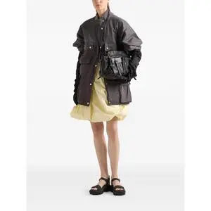 Prada Grey Jackets Military Jackets