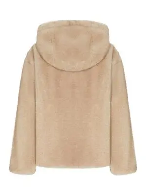 Herno Faux Fur Hooded Jacket - Cream