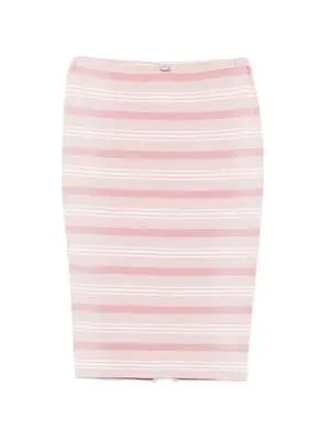 Prada Striped Cotton Skirt - Multicolor