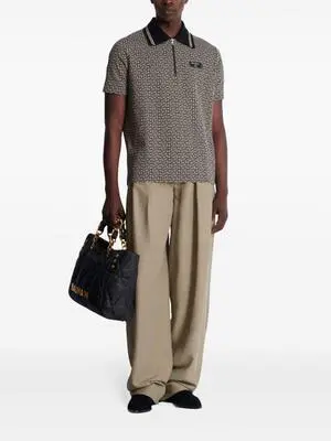 Balmain Labyrinth Polo Shirt With Jacquard Effect