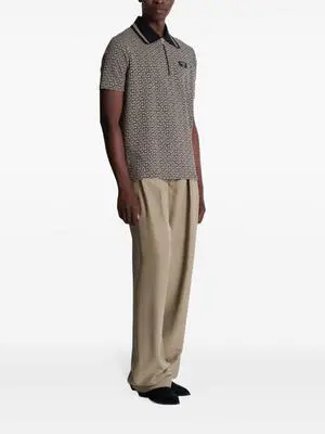 Balmain Labyrinth Polo Shirt With Jacquard Effect