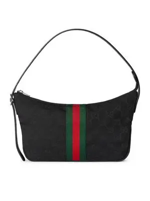 Gucci Small Shoulder Bag With Lunette - Black