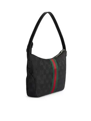 Gucci Small Shoulder Bag With Lunette - Black