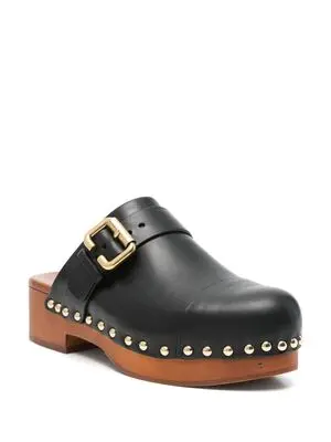 Chloé Jeannette Leather Clogs - Multicolor