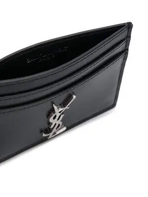 Saint Laurent Smooth Leather Cassandre Card Holder