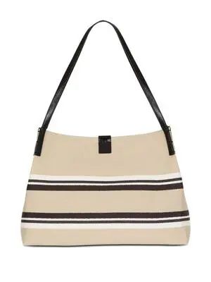 Balmain Canvas And Leather Medium Tote - Multicolor