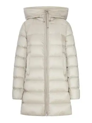 Moncler Suyenne Midi Hooded Down Coat - Cream